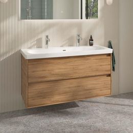 Villeroy & Boch Villeroy & Boch Skyla Schrank mit Doppelwaschtisch, 2 Ausz&uuml;ge, 5A51C4R1+C80000RH,