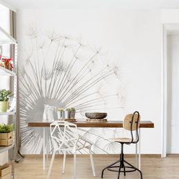 Bilderwelten Fototapete Ein Hauch Pusteblume wei&szlig;-grau Blumen Bl&uuml;ten Pusteblumentapete selbstklebende Tapete Wandtapeten Wohnzimmer Vliestapete