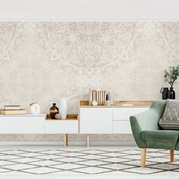 Bilderwelten Mustertapete Mandala Aquarell Ornament Muster beige