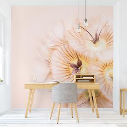 Bilderwelten Fototapete Blumen Landhaus Wandtapete pastell - Pastellfarbener Bl&uuml;tenstrau&szlig; - Deko Wohnzimmer Schlafzimmer
