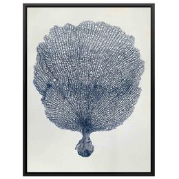 Bilderwelten Leinwandbild - Hochformat Strandgut in Navy VI