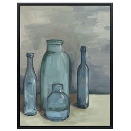 Bilderwelten Leinwandbild - Hochformat Stillleben mit Glasflaschen II
