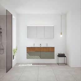 Burgbad Fiumo 2.0 Schrank mit Doppelwaschtisch, mit Spiegelschrank, SHGZ142LF6926FOT52C0001G0146,