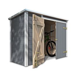 Weka Fahrrad- und Multibox mit Regalboden - 219x100x151cm - wei&szlig; -