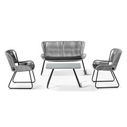 Tchibo - Loungem&ouml;bel-Set &raquo;Rope&laquo; - 80x50x49,5cm - hellgrau -