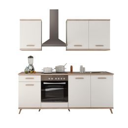 respekta-Premium-Retro-K&uuml;chenblock - 210x60x215cm - braun -