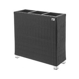 Tchibo - 2-in-1-Pflanzgef&auml;&szlig;-und-Raumteiler aus Polyrattan - anthrazit