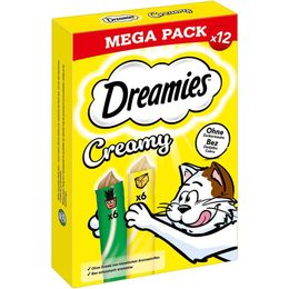 Dreamies Creamy MP Katzenminze & K&auml;se Katzen-Nassfutter ohne Zuckerzusatz 12x10g