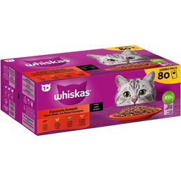whiskas Pouch Multipack 1 + Auswahl in Sauce Katzen-Nassfutter f&uuml;r Katzen ab 1 Jahr 80x85g