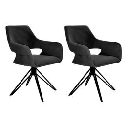 2 Eglo St&uuml;hle &raquo;Bulacan&laquo; - 60x58x86cm - schwarz -