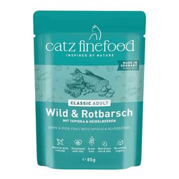 Catz Finefood No. 21 Wild & Rotbarsch Katzen-Nassfutter ohne Getreide 16x85g