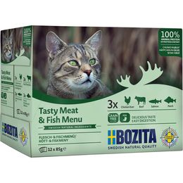 Bozita HiG Multibox Fisch&Fleisch Katzen-Nassfutter getreidefrei 12x85g