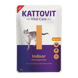 Kattovit Vital Care Indoor Pouches Katzen-Nassfutter fettarm 24x85g