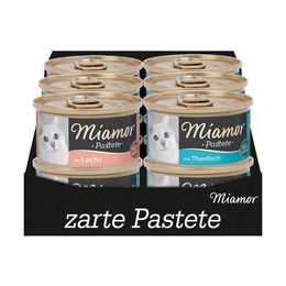 Miamor Pastete Multibox Fisch Katzen-Nassfutter ohne Zuckerzusatz 12x85g