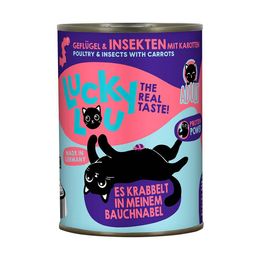 Lucky Lou Lifestage Adult Gefl&uuml;gel & Insekten Katzen-Nassfutter getreidefrei 6x400g