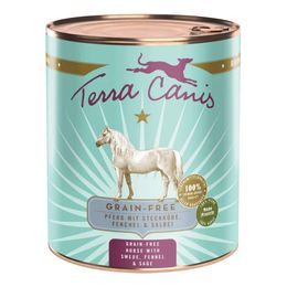Terra Canis Pferd mit Steckr&uuml;be, Fenchel & Salbei Hunde-Nassfutter getreidefrei 6x800g