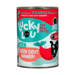 Lucky Lou Lifestage Adult Gefl&uuml;gel & Thunfisch Katzen-Nassfutter getreidefrei 6x400g