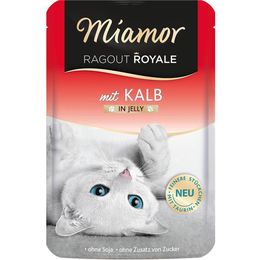 Miamor Ragout Royale Kalb in Jelly Katzen-Nassfutter ohne Konservierungsmittel 22x100g