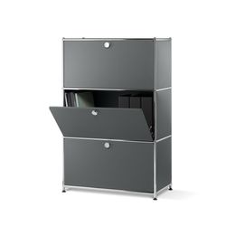 Tchibo - Metallregal mit 3 Klappf&auml;chern - 77x40x120,5cm - silber -