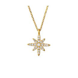 Tchibo - Gold-Kette Stern mit Zirkonia - wei&szlig;