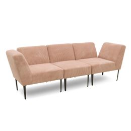 DOMO collection 3-Sitzer &raquo;Karlsborg&laquo; - 224x83x78cm - schwarz -