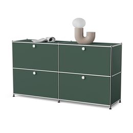 Tchibo - Sideboard Metall &raquo;Cn3&laquo; mit 4 Klappenf&auml;chern - 152x40x82,5cm - olivgr&uuml;n -