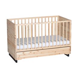 Tchibo - Schardt Kombi-Babybett &raquo;Zirbenholz&laquo; - 144x77x90cm - schwarz -