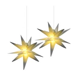 2 AMARE LED-Sterne - 27x5,5x21,5cm - wei&szlig; -