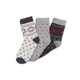 Tchibo - 3 Paar Socken - Damen - Gr. 35-38 - wei&szlig;