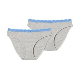Tchibo - 2 Slips - Damen - Gr. M - grau