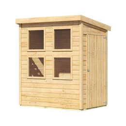 Karibu Anzucht-Gew&auml;chshaus - 182x126x219cm - naturfarben -