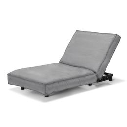 Tchibo - Premium-Einzelliege mit Sunbrella -Stoff und verstellbarem Kopfteil - 195x90x40cm - hellgrau -