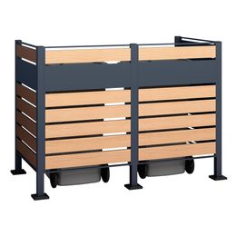 Tchibo - M&uuml;lltonnenverkleidung - 160x80x120cm - braun -