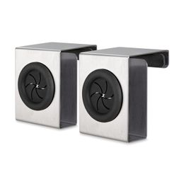Tchibo - 2 Geschirrtuchhalter - silber