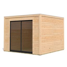 Karibu Gartenhaus &raquo;Modern 1&laquo; - 304x304x236,5cm - braun -