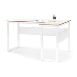 Tchibo - Eckschreibtisch mit Furnierkante - 140x60x73,5cm - braun -