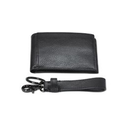 Tchibo - Geschenk-Set: Leder-Portemonnaie und Schl&uuml;sselanh&auml;nger - schwarz