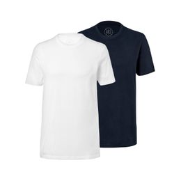 Tchibo - 2 T-Shirts mit Rundhals-Ausschnitt - Herren - Gr. S - dunkelblau