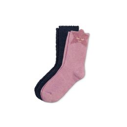 Tchibo - 2 Paar Kuschelsocken - Damen - Gr. 35-38 - dunkelblau