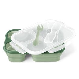 Tchibo - Faltbare Lunchbox - dunkelgr&uuml;n