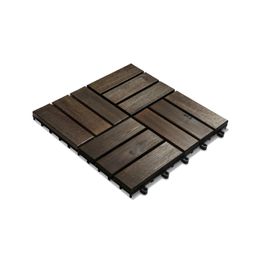 Tchibo - 10 Holzfliesen - schwarz