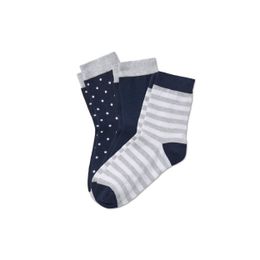 Tchibo - 3 Paar Socken - Damen - Gr. 35-38 - dunkelblau