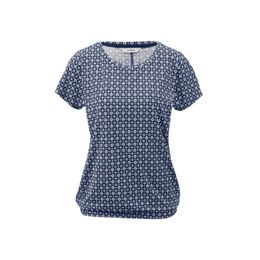 Tchibo - Shirt mit Alloverprint - Damen - Gr. M - dunkelblau/print