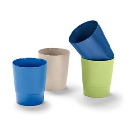 Tchibo - 4 Kunststoff-Trinkbecher - dunkelblau