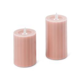 Tchibo - 2 LED-Echtwachskerzen - ros&eacute;