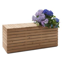Tchibo - Gartenbank mit Pflanzk&auml;sten - 110x40x47cm - silber -
