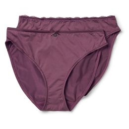 Tchibo - 2 Slips - Damen - Gr. XL - dunkellila