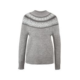 Tchibo - Norweger-Strickpullover - Damen - Gr. M - dunkelgrau/jacquard