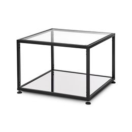Tchibo - Couchtisch mit Glasplatte - 60x60x41,5cm - schwarz -
