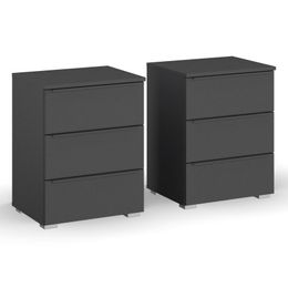 Rauch Nachttisch-Set &raquo;Monostar&laquo; - 47x42x62cm - grau -